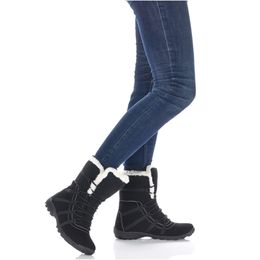 bonprix Gef&uuml;tterte Schn&uuml;rboots mit Tex-Membran, schwarz, Gr.36, Wasserdichter Winter Schn&uuml;r Boot mit Warmfutter, aus Vegan