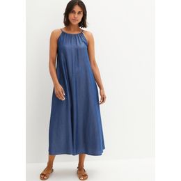 bonprix Jeanskleid aus flie&szlig;endem Lyocell, blau