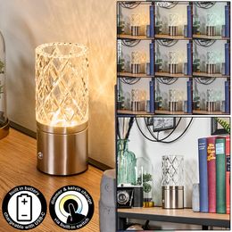 hofstein Lauter Tischleuchte LED Nickel-Matt, 1-flammig