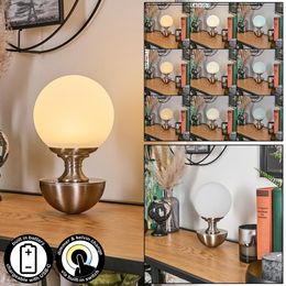 hofstein Lakolk Tischleuchte LED Nickel-Matt, 1-flammig