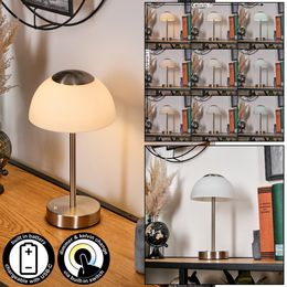 hofstein Rands Tischleuchte LED Nickel-Matt, 1-flammig
