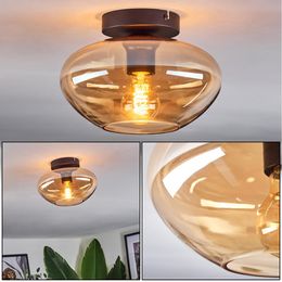 hofstein Mertola Deckenleuchte Glas 25 cm Bernsteinfarben, 1-flammig