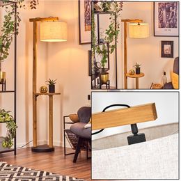 hofstein Bassagoda Stehleuchte 35 cm Naturfarben, Schwarz, 1-flammig