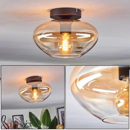 hofstein Mertola Deckenleuchte Glas 25 cm Bernsteinfarben, Klar, 1-flammig