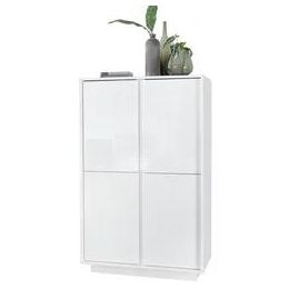 Miliboo Design-Highboard weiß glänzend lackiert COMO.