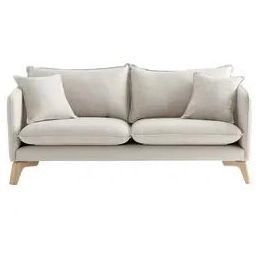 Miliboo Umweltfreundliches 3-Sitzer-Sofa aus naturfarbenem Stoff FOREST