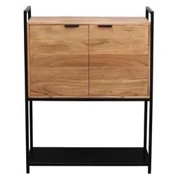 Miliboo Sideboard aus Akazie und schwarzem Metall H110 cm ARTHUS