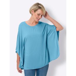 WITT Damen Fledermausshirt aus reiner Viskose, aqua, Gr&ouml;&szlig;e 50