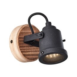 Brilliant Inge Wandspot holz dunkel/schwarz Innenleuchten,Strahler,-Wand 1x PAR51, GU10, 6W, geeignet für Reflektorlampen (nicht enthalten) Kopf schwenkbar