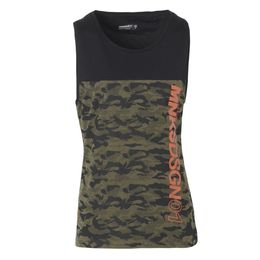 Koroshi Top Herren Gr&ouml;&szlig;e S khaki / koralle / schwarz