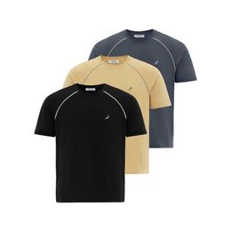 Moxx Paris 3 Pack T-Shirt Herren Gr&ouml;&szlig;e M gelb / grau / schwarz / wei&szlig;