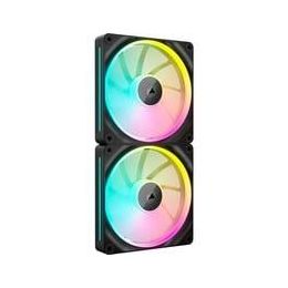 Corsair iCUE LINK LX140 RGB, Geh&auml;usel&uuml;fter schwarz, 2er Pack, 140 mm