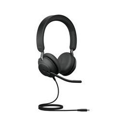 Jabra Evolve2 40 SE, Headset schwarz, Stereo, USB-C, MS