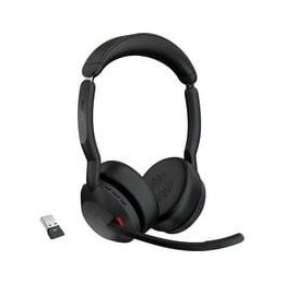 Jabra Evolve2 55, Headset schwarz, Stereo, UC, USB-A, Link380a