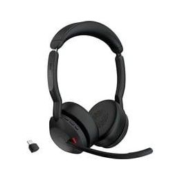 Jabra Evolve2 55, Headset schwarz, Stereo, UC, USB-C, Link380c