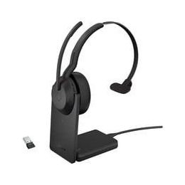 Jabra Evolve2 55, mit Ladestation, Headset schwarz, Mono, UC, USB-A, Link380a
