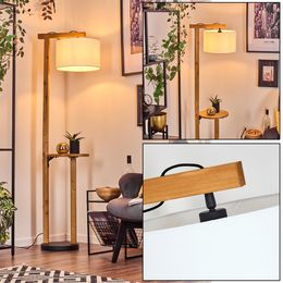 hofstein Bassagoda Stehleuchte 35 cm Naturfarben, Schwarz, 1-flammig