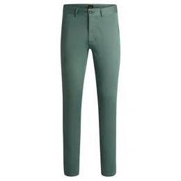 Chinohose BOSS ORANGE "Chino_slim" Gr. 38, Länge 32, grün (open green341) Herren Hosen mit Gesäßtaschen