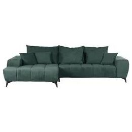 Ecksofa GUTMANN FACTORY, grün (tannengrün), B:300cm H:60cm T:205cm, 95% Polyester 5% Nylon, Sofas