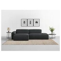 Ecksofa Trendmanufaktur "Braga, mit hochwertigem Kaltschaum, L-Form, in Cord erhältlich" Sofas Gr. B/H/T: 275cm x 72cm x 160cm, Struktur LORD, Recamiere links, grau (anthrazit) modernes Sofa, Couch mit hohem Sitzkomfort, 27572160 cm (BHT)