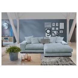 Ecksofa GUTMANN FACTORY Sofas Gr. B/H/T: 280cm x 57cm x 190cm, Cord, blau (eisblau)