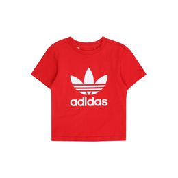 adidas originals T-Shirt 'Trefoil' Jungen Gr&ouml;&szlig;e 128 rot / offwhite