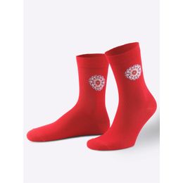 wäschepur wäschepur Damen Socken, rot, Größe 39-42