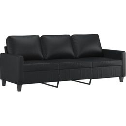 3-Sitzer-Sofa Schwarz 180 cm Kunstleder vidaXL