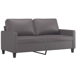 2-Sitzer-Sofa Grau 140 cm Kunstleder vidaXL