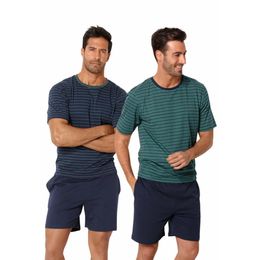 Le Jogger Pyjama Herren Gr&ouml;&szlig;e S blau / gr&uuml;n