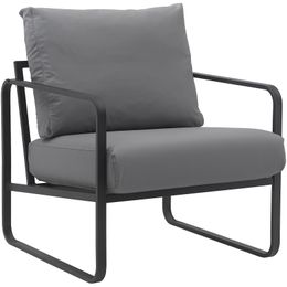CLP Lounger Manea I Relaxsessel Kunstleder Oder Stoff Bezug I Mit Stabilem Metallgestell I Gepolsteter Clubsessel