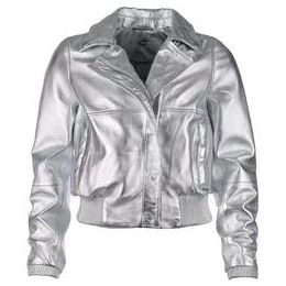 Lederjacke Maze "42023073" Gr. S, silberfarben (silber) Damen Jacken