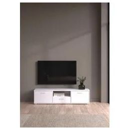 TV-Board Inosign "Media TV-Möbel, TV Schrank, Mediaboard, Lowboard" Sideboards Gr. B/H/T: 147,2cm x 38,4cm x 39,8cm, 1,, weiß TV-Kommode, wahlweise Breite 147 oder 177 cm