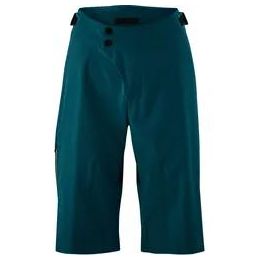 Radhose Gonso "NOMESINO" Gr. 36, Normalgrößen, blau (fossil blue) Damen Hosen Bike-Shorts, MTB Fahrradhose mit Sitzpolster, Bund flexibel