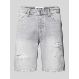 Only & Sons Regular Fit Jeansshorts im Destroyed-Look Modell 'EDGE'