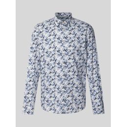 Jake*s Slim Fit Freizeithemd mit floralem Allover-Muster