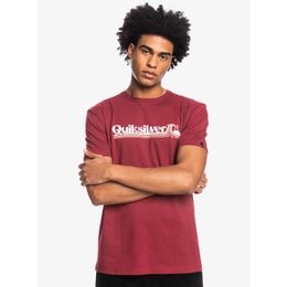 Quiksilver T-Shirt »All Lined Up« Ruby Wine L L Stoff: Leichter Baumwolljersey
