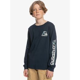 Quiksilver Langarmshirt »Rolling Circle« Navy Blazer 8(125-130cm) 8(125-130cm) Stoff: Leichter Baumwolljersey