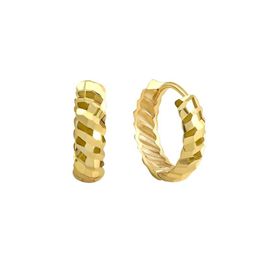 Diamonds by Ellen K. FASCINATION BY ELLEN K. Paar Creolen &raquo;375 Gelbgold diamantiert&laquo; gelb one-size Edle Damen-Ohrringe aus echtem 375 Gelbgold