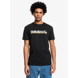Quiksilver T-Shirt »All Lined Up« schwarz M M Stoff: Leichter Baumwolljersey