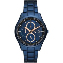 Multifunktionsuhr Armani Exchange Armbanduhren blau Herren Quarzuhr, Armbanduhr, Herrenuhr, analog, Edelstahlarmband