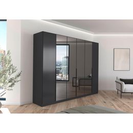 Drehtürenschrank Inosign "Ferris Schrank Breite 2,10m BESTSELLER Schlafzimmerschrank" Schränke Gr. B/H/T: 271 cm x 210 cm x 54 cm, PREMIUM, grau (graumetallic) Kleiderschrank mit Spiegel in den Ausführungen BASICCLASSICPREMIUM