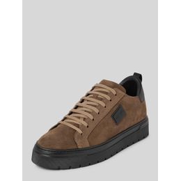 Antony Morato Ledersneaker mit Label-Patch Modell 'METAL BOLD'