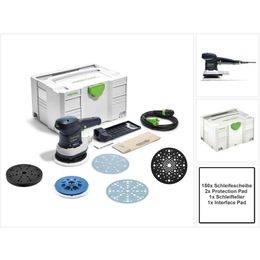 Ets 150/5 EQ-Plus Exzenterschleifer 310 w 150 mm + 150x Schleifscheibe + 2x Protection Pad + Schleifteller+ Interface Pad + systainer - FESTOOL