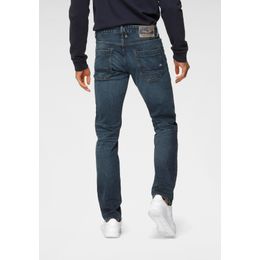 PME-Legend Tapered-fit-Jeans PME LEGEND "SKYMASTER" Gr. 32, Länge 30, blau (dark, indigo) Herren Jeans im Used Look