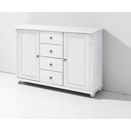 Kommode Home Affaire "Tessin" Sideboards Gr. B/H/T: 128 cm x 88 cm x 38 cm, weiß aus massiver, FSC-zertifizierter Kiefer, 128cm breit