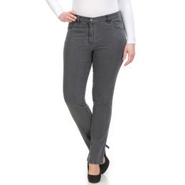 Stretch-Jeans KjBRAND "Betty CS Denim Stretch" Gr. 42, N-Gr, grau (denim graphit) Damen Jeans mit Stretch