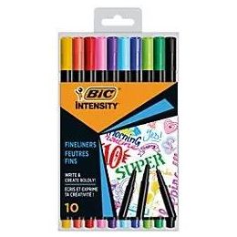 BIC Intensity Fineliner CEL1011727 Farbig Sortiert 10 Stück