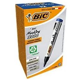 BIC Marking 2000 Permanentmarker 51% Recycelt Mittel Rundspitze 2 - 1,7 mm Blau 12 Stück