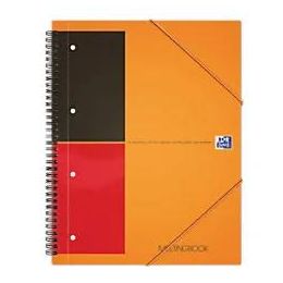 Oxford International Besprechungsbuch DIN A5+ Liniert Spiralbindung PP (Polyproplylen) Orange Gelocht 160 Seiten 80 Blatt